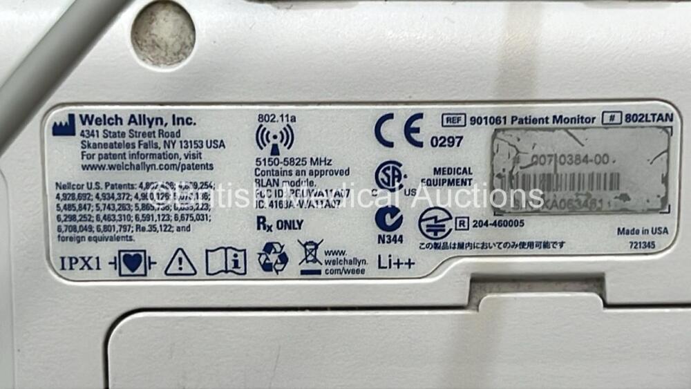 2 x Welch Allyn ProPaq LT Patient Monitors with Docking Stations, Power ...