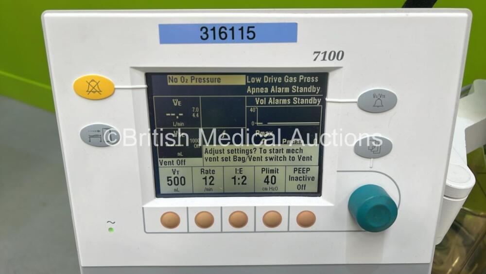 Datex-Ohmeda S/5 Aespire Anaesthesia Machine with Datex-Ohmeda 7100 ...