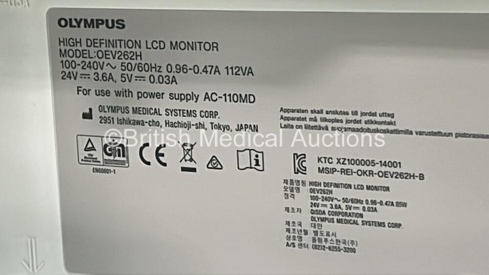 Olympus WM-NP2 Stack Trolley with Olympus OEV262H Monitor and Olympus ...