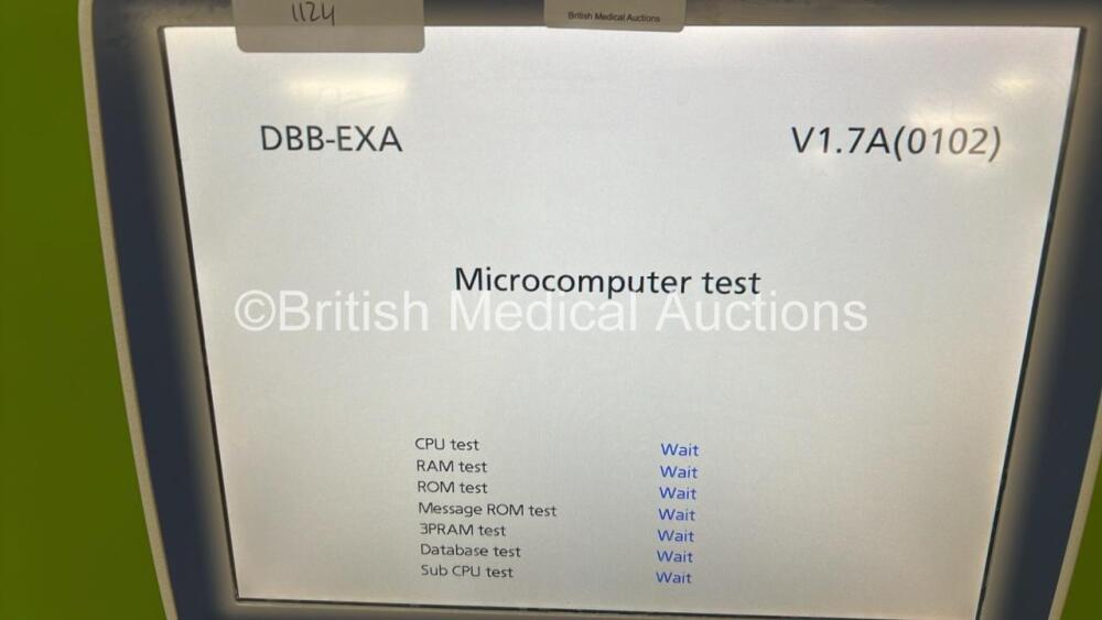 Nikkiso DBB-EXA Dialysis Machine Software Version V1.7A - Running Hours ...
