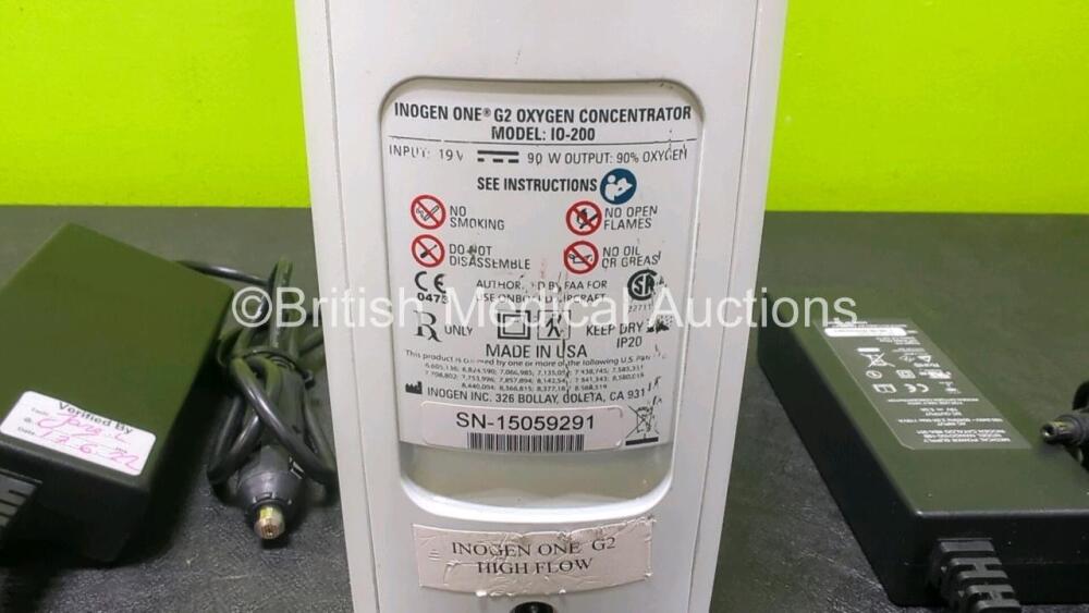 Inogen One G2 Oxygen Concentrator Model I0-200 (Powers Up) with AC/DC ...