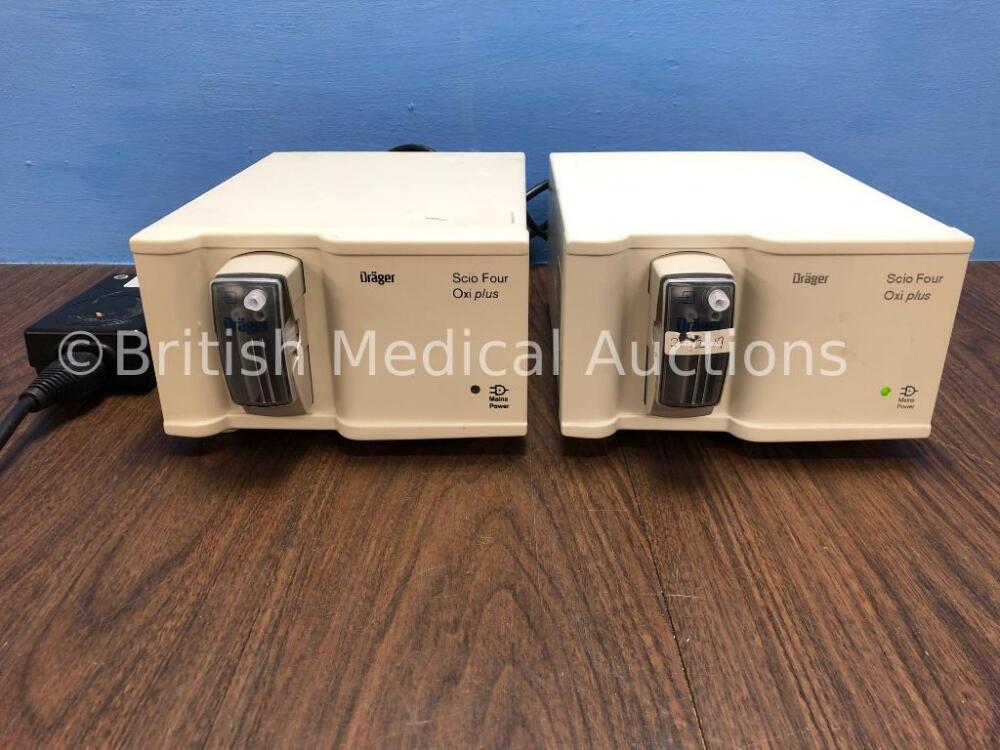 2 x Drager Scio Four Oxi Plus Gas Modules with 2 x Infinity ID ...