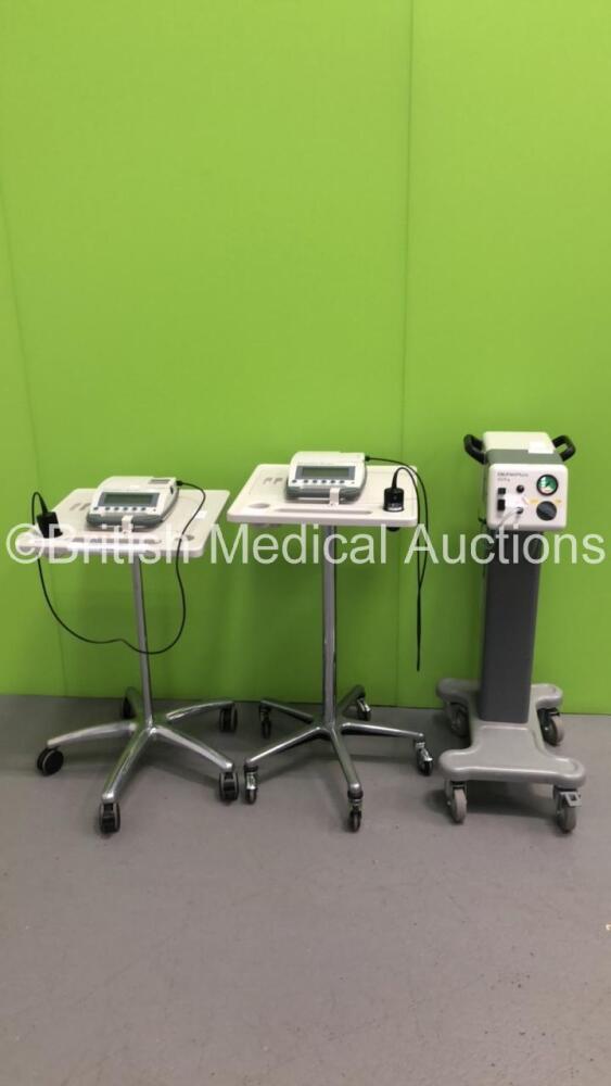 2 x Verathon BladderScan BVI 3000 Bladder Scanners on Stands with 2 x ...