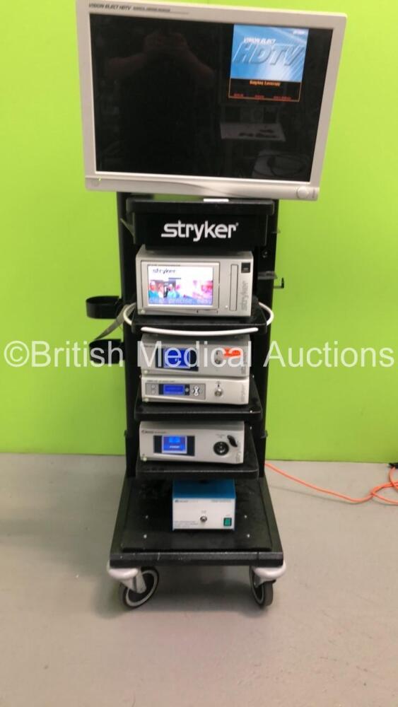 Stryker Stack System Including Stryker Vision Elect HDTV Surgical ...