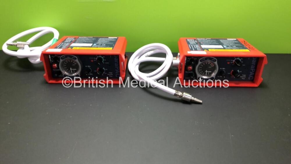 2 x Smiths Medical paraPAC 200D Ventilators with Hoses *1802064 ...