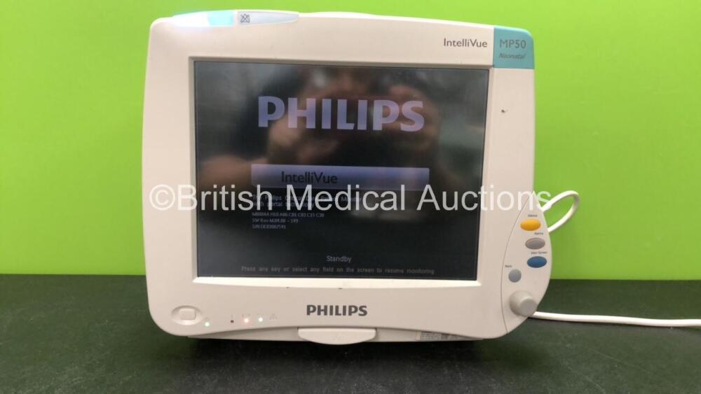 Philips IntelliVue M8004A MP50 Neonatal Touch Screen Patient Monitor ...