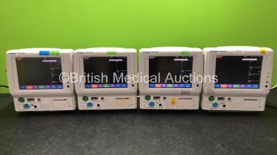 4 x Fukuda Denshi DS-7100 Patient Monitors Including ECG, SpO2, BP ...