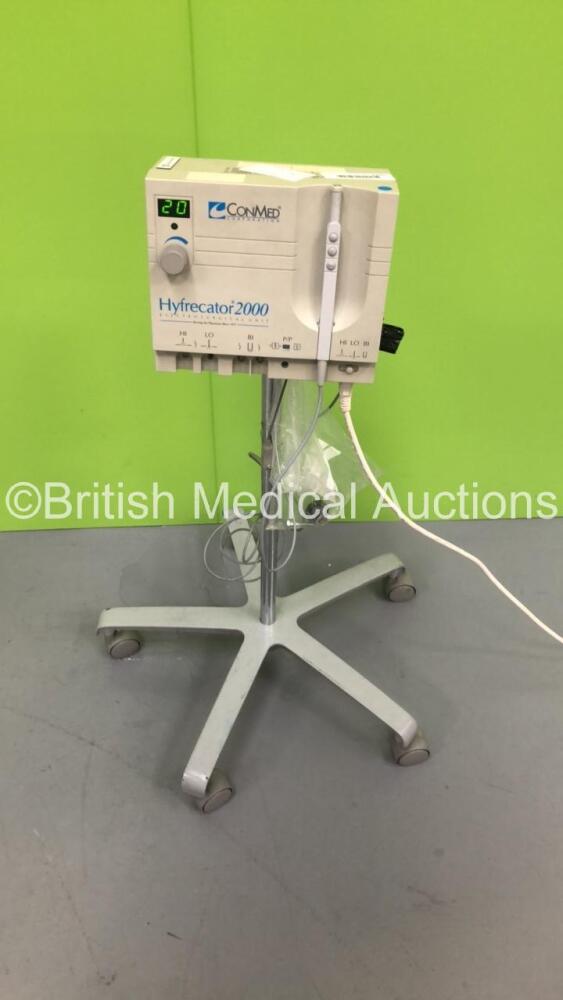 ConMed Hyfrecator 2000 Electrosurgical Unit on Stand with Handpiece ...