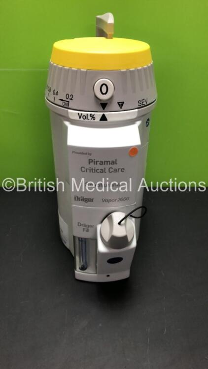 Piramal Critical Care Drager Sevoflurane Vapor 2000 Vaporizer *Mfd 2016 ...
