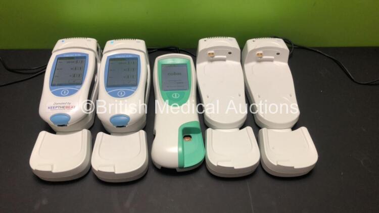 2 x Roche Coaguchek XS Plus Blood Coagulation Monitors with 4 x Base ...