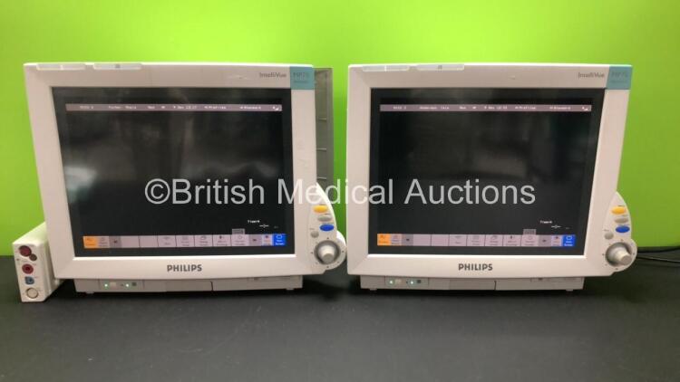 2 x Philips IntelliVue MP70 Anesthesia Patient Monitors with 1 x ...