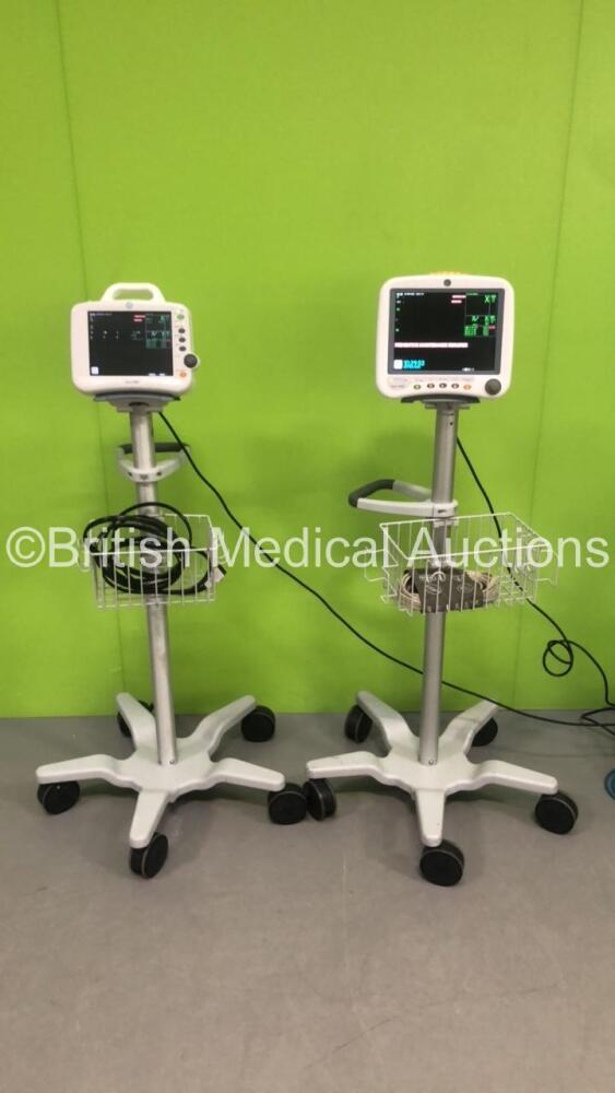 1 x GE Dash 4000 Patient Monitor on Stand with BP.SpO2,Temp/CO,CO2,NBP ...
