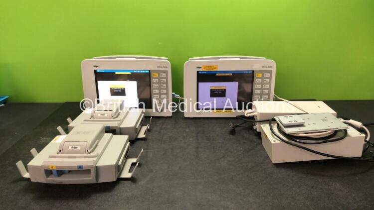 2 x Drager Infinity Delta XL Patient Monitors with HemoMed 1, Aux/Hemo ...