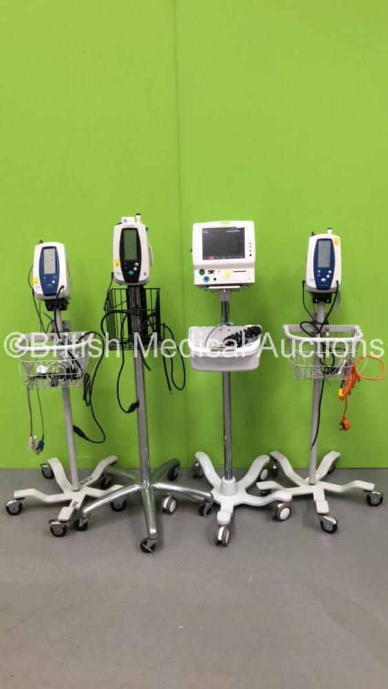 1 x Fukuda Denshi DS-7100 Patient Monitor on Stand, 2 x Welch Allyn ...