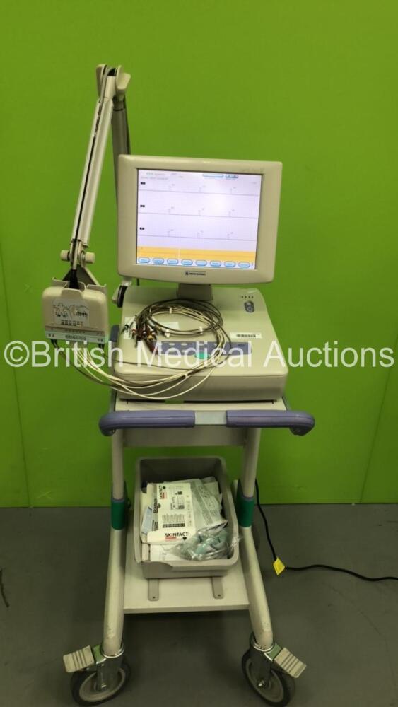 Nihon Kohden ECG-1550K Cardiofax V ECG Machine on Stand with 10 Lead ...