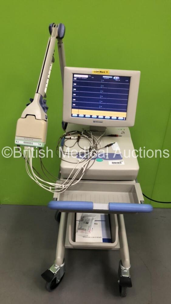 Nihon Kohden ECG-1550K Cardiofax V ECG Machine on Stand with 10 Lead ...
