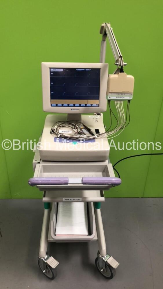 Nihon Kohden ECG-1550K Cardiofax V ECG Machine on Stand with 10 Lead ...