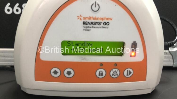 3 x Smith & Nephew Renasys Go Negative Pressure Wound Therapy Units with 1 x Power Supply and 3 ...