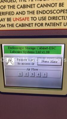 Labcaire Endoscope Storage Cabinet Version 1.08 (Powers Up - Door ...