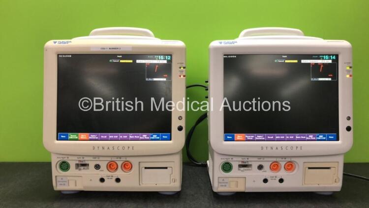 2 x Fukuda Denshi DS-7200 Patient Monitors Including ECG, SpO2, NIBP ...