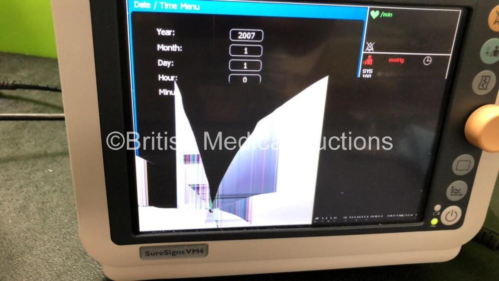 4 x Philips Suresign VM4 Patient Monitors Including ECG, SpO2 and NIBP ...