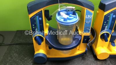 3 x LSU Suction Units with 2 x Cups and 1 x Lid Including 2 x Batteries ...