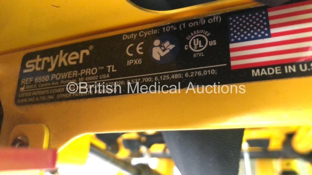 Stryker Power Pro TL Ambulance Stretcher Ref 6650 with 2 x Batteries ...