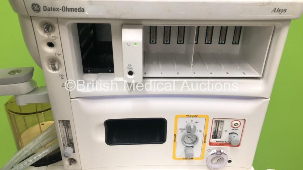 Datex-Ohmeda Aisys Anaesthesia Machine Software Version 08.01 with GE ...