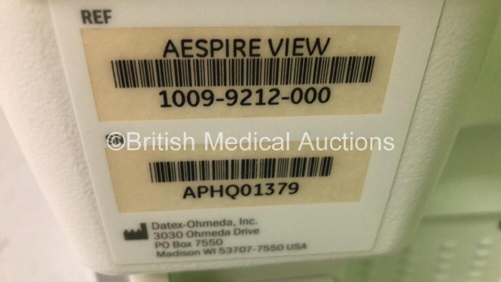 Datex-Ohmeda Aespire View Anaesthesia Machine Software Version 06.30 ...