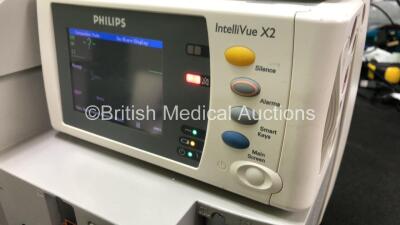2 x Philips IntelliVue MP30 Patient Monitors with 2 x Philips ...