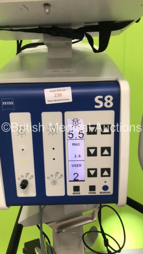 Zeiss OPMI Vario Dual Operated Surgical Microscope on Zeiss S8 Stand, 2 ...