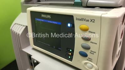 2 x Philips IntelliVue MP50 Anesthesia Monitors with 2 x Philips ...