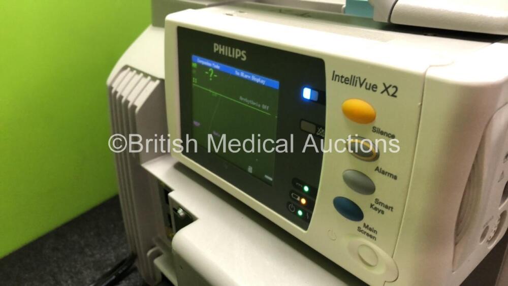 2 x Philips IntelliVue MP50 Anesthesia Monitors with 2 x Philips ...