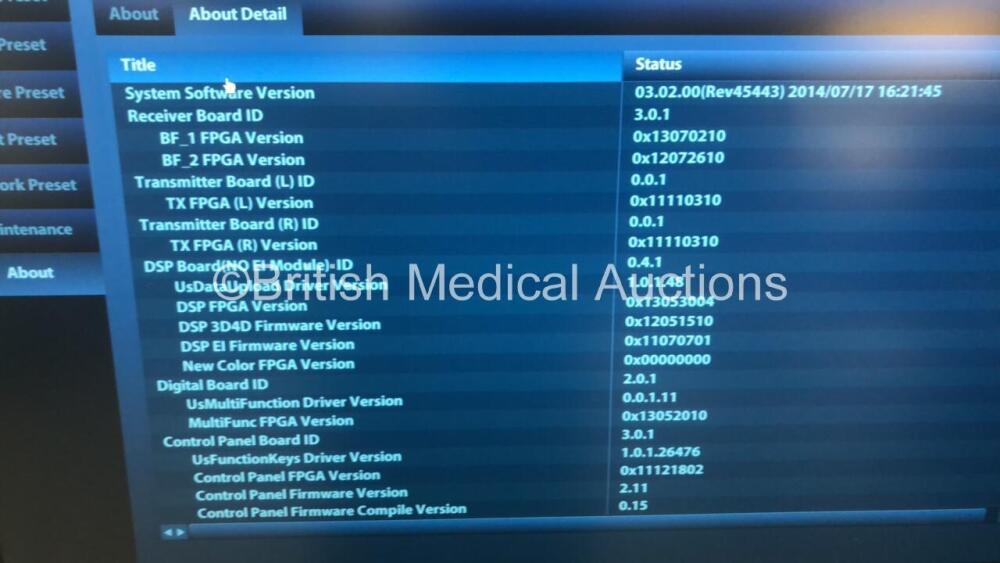 Mindray DC-8 Flat Screen Ultrasound Scanner Software Version 03.02.00 ...