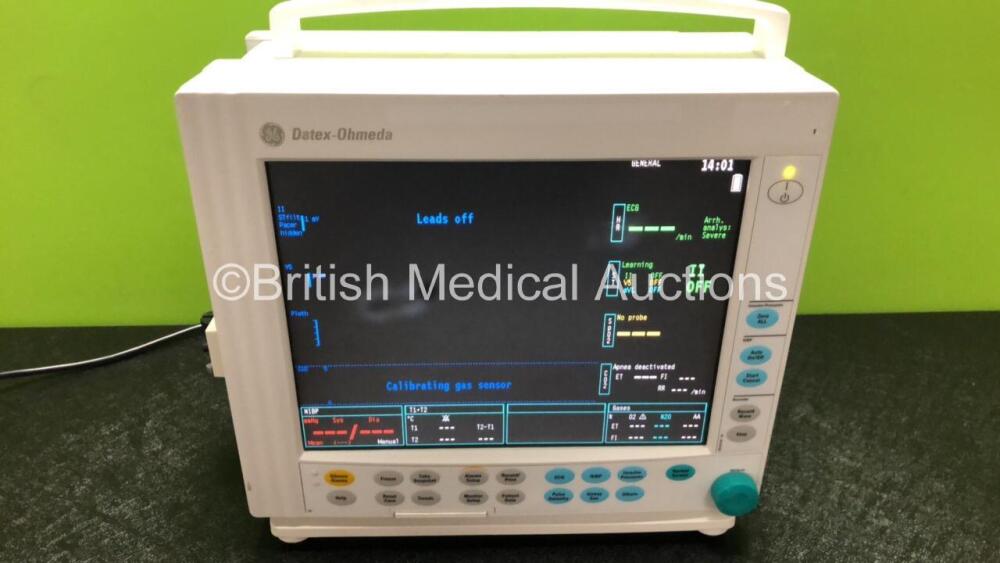 GE Datex Ohmeda Type F-CM1-05 Patient Monitor with 1 x GE E-PRESTN-00 ...