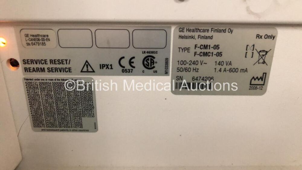 GE Datex Ohmeda Type F-CM1-05 Patient Monitor with 1 x GE E-PRESTN-00 ...
