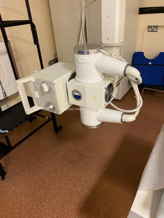 GE MPG50 X-ray Bucky System Including Elevating Table, Overhead Bucky ...