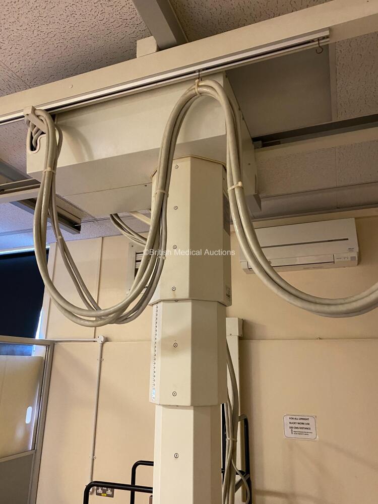 GE MPG50 X-ray Bucky System Including Elevating Table, Overhead Bucky ...