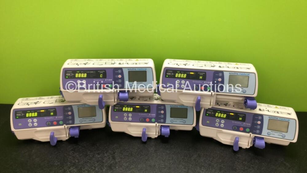 5 x Smiths Medical Graseby 2100 Syringe Pumps *Mfd - 2020* (All Power ...