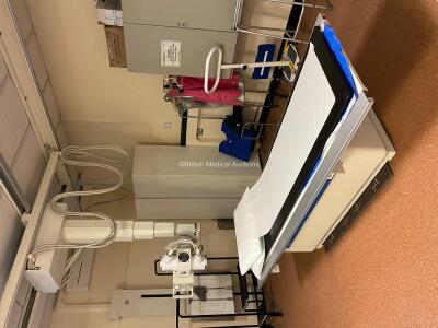 GE MPG50 X-ray Bucky System Including Elevating Table, Overhead Bucky ...