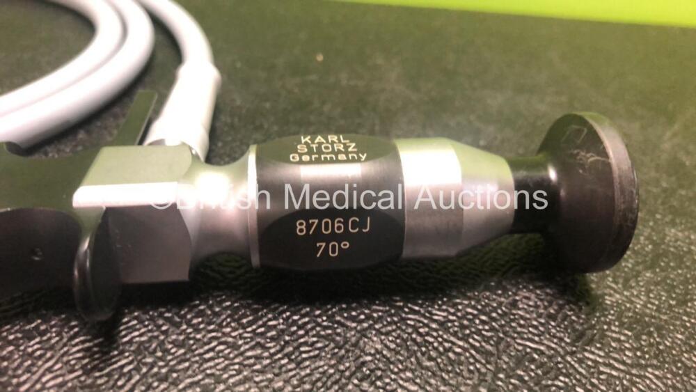 Karl Storz Hopkins 8706CJ 70 Degree Rigid Endoscope with Light Cable ...