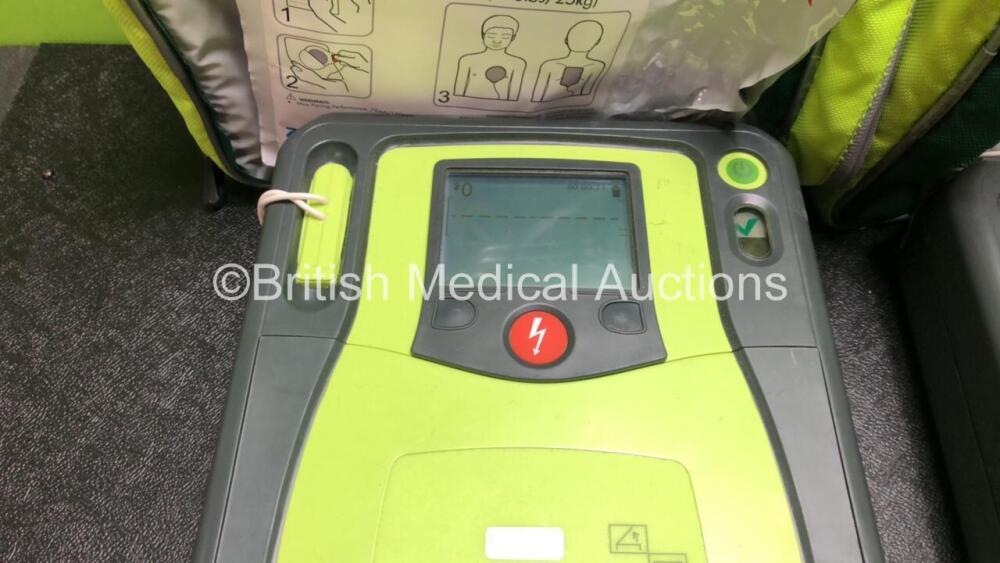 3 x Zoll AED PRO Defibrillators with 3 x Batteries , 3 x 3 Lead ECG ...