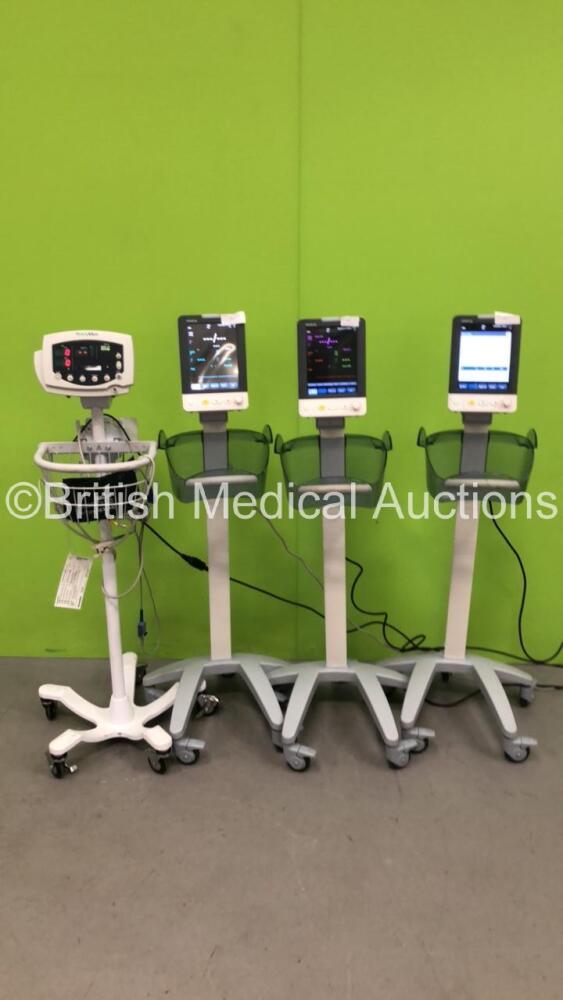 3 x Mindray VS-900 Vital Signs Monitors on Stands and 1 x Welch Allyn ...