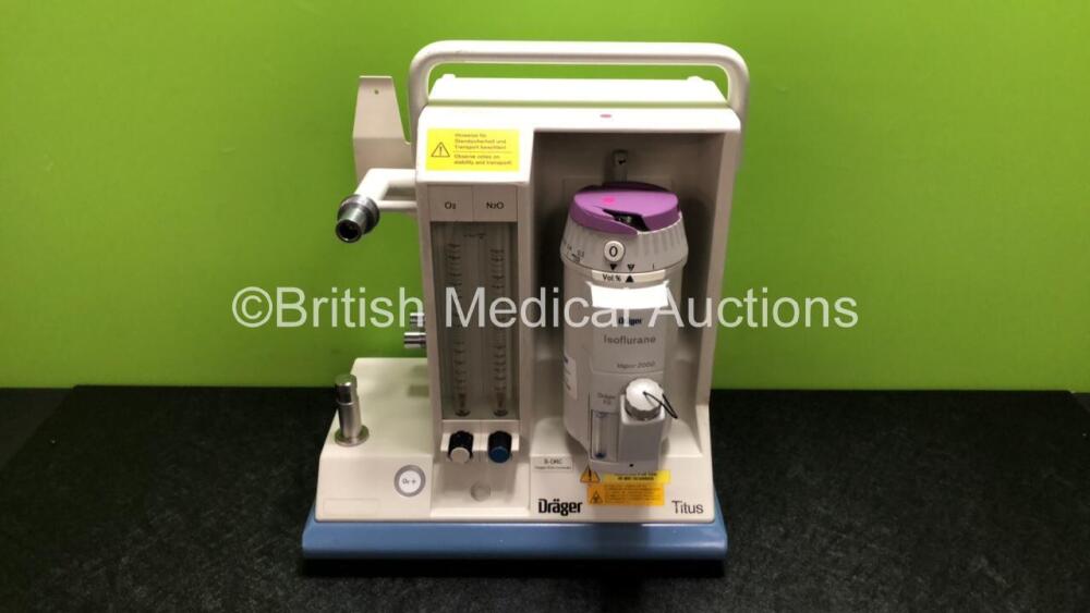 Drager Titus Portable Anaesthesia Device with Drager Isoflurane Vapor ...