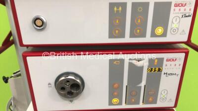 Richard Wolf Stack Trolley with 2 x Sony Monitors, Richard Wolf 5508 3 ...