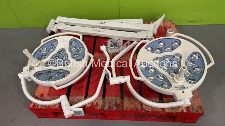 Dr Mach LED-2SC Ceiling Mounted Operating Lights with Arms * Mfd 2020 ...