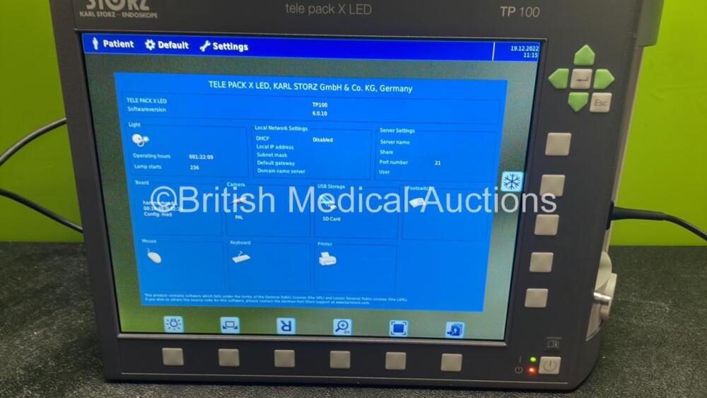Karl Storz Endoskope TP 100 tele pack X LED Endoscopic Imaging System ...