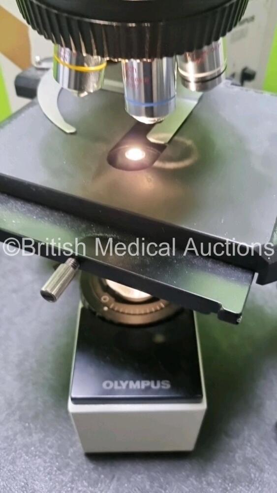 Olympus BX50F4 Benchtop Microscope with Ach 10 x / 0.25 p Optic, Ach 40 ...