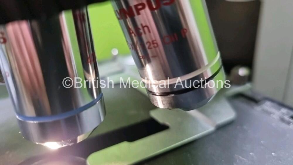 Olympus BX50F4 Benchtop Microscope with Ach 10 x / 0.25 p Optic, Ach 40 ...