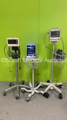 1 x Welch Allyn 52000 Series Vital Signs Monitor on Stand, 1 x Edan iM3 ...